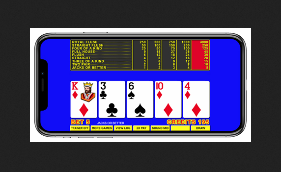 Play iPhone video poker for mobile casino card game fun!